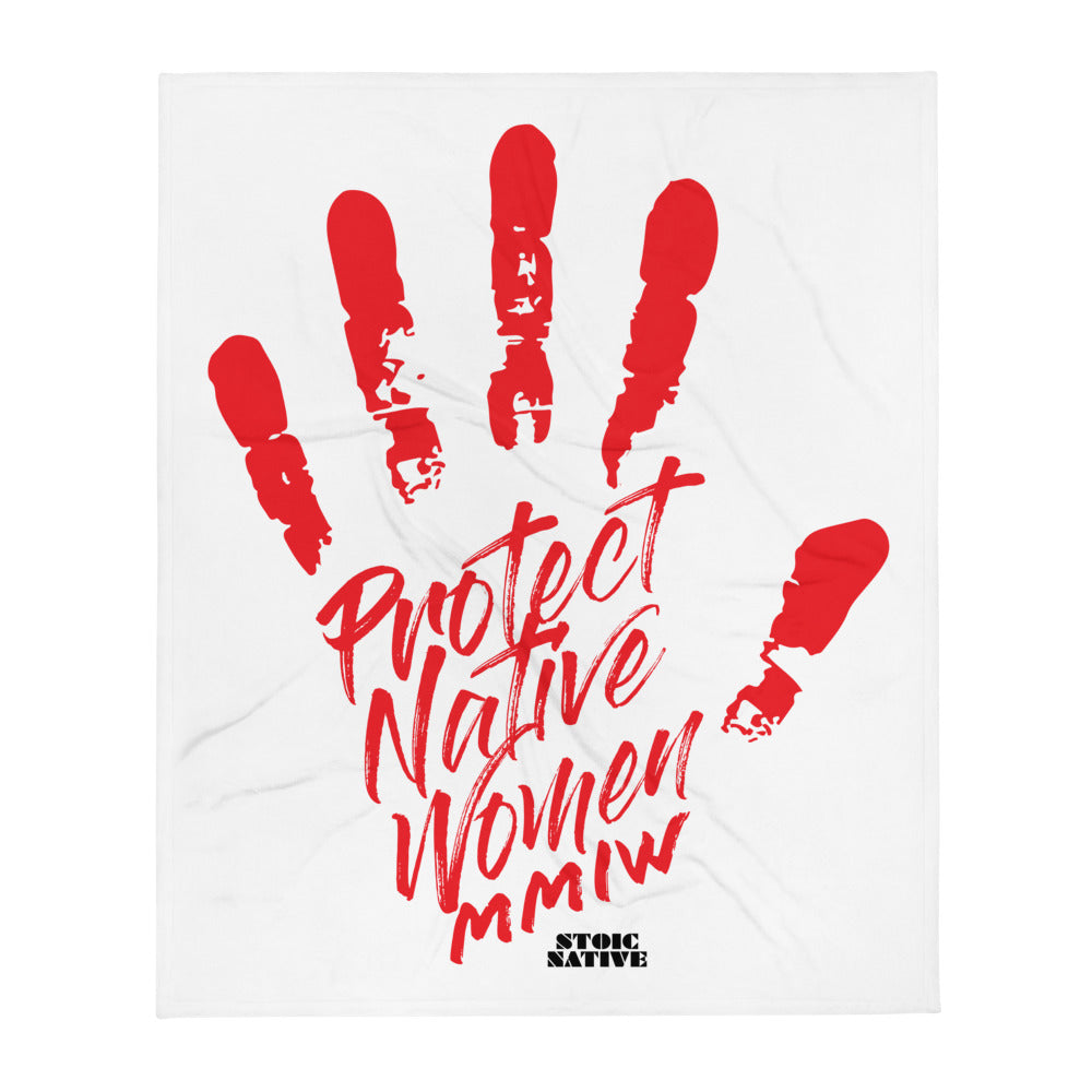 Protect Native Women MMIW Throw Blanket – Stoic Native Clothing